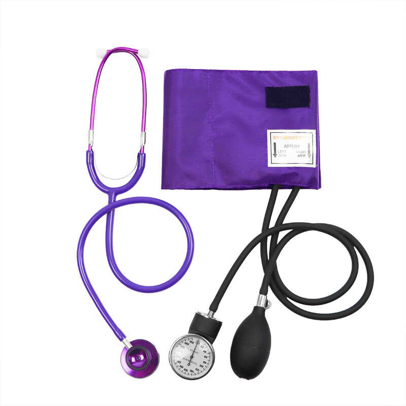 Purple Medical Blood Pressure Monitor BP Cuff Manometer Arm Aneroid ...
