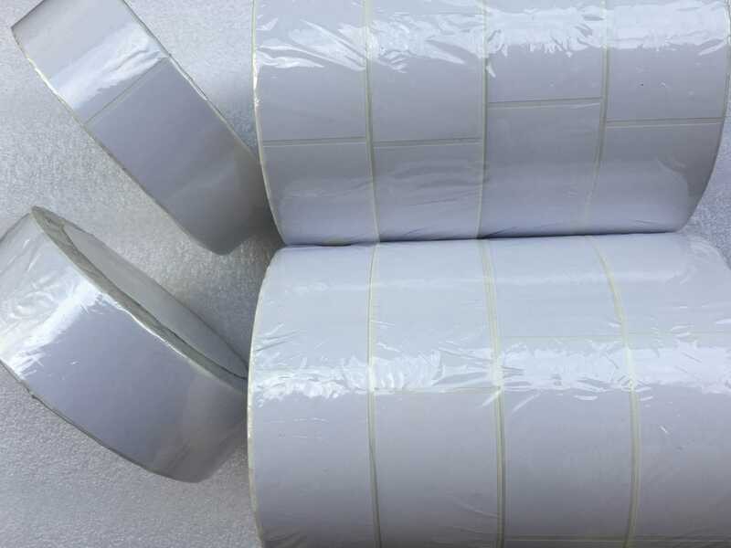 paper, paper of copperplate, 40 70 * 1000 adhesive labels, right angle ...