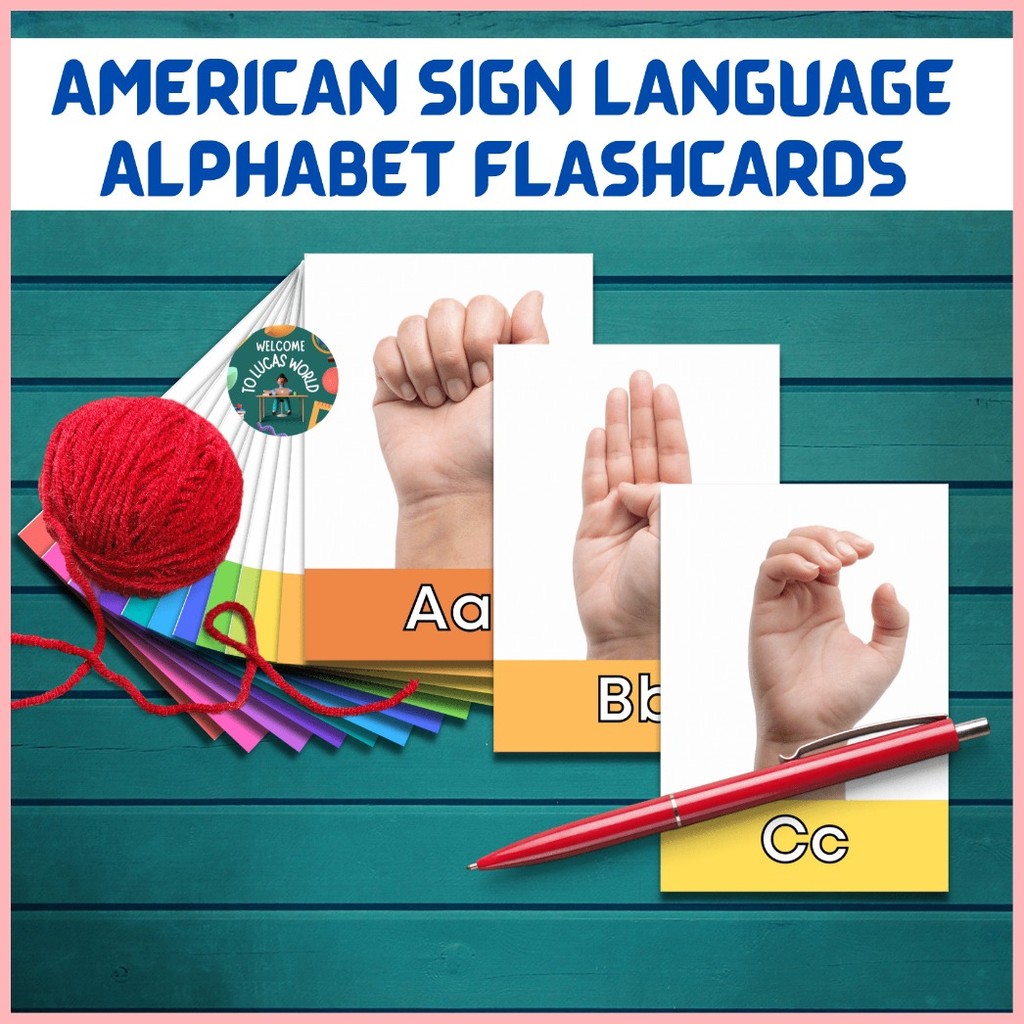 ASL NUMBERS and ALPHABET SIGN LANGUAGE FLASHCARDS, AMERICAN SIGN ...