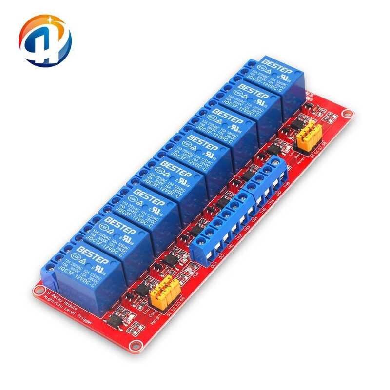 BESTEP red version 8-channel 12v relay module high and low level ...