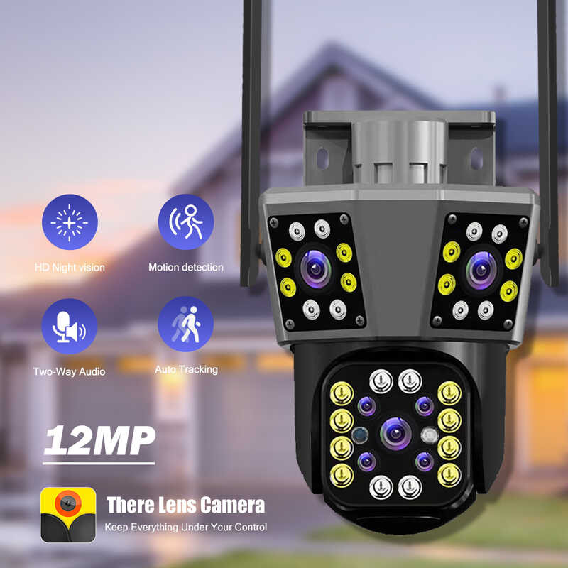 6K 々 12Mp WIFI IP Outdoor Motion Tracking PTZ 4K Video Camera Lens ...