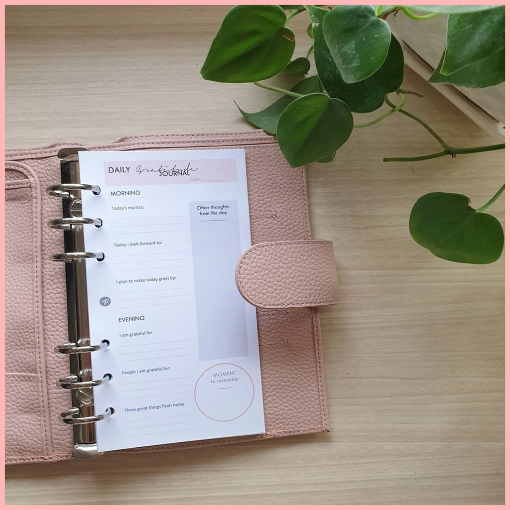 Blush Gray Daily Gratitude Planner Refill for Kikki.K Kate Spade ...