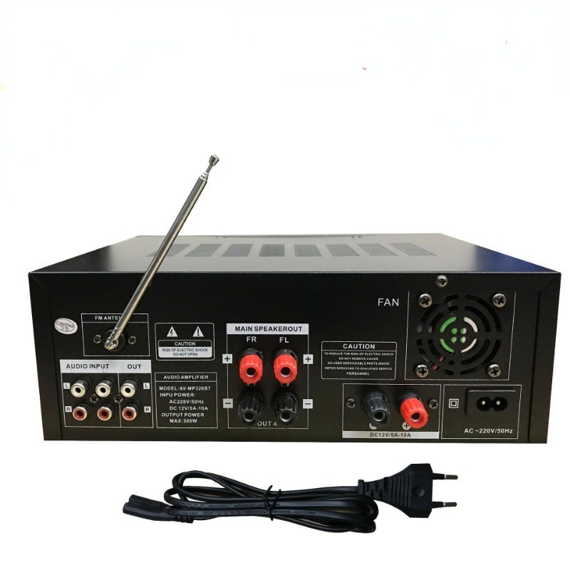 2000W Amplifier 12V/220V 2 Channel Bluetooth 5.0 Home Stereo Audio ...