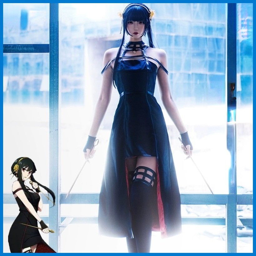 Newest Costume Cosplay Anime Spy X Family Yor Forger Rok Set Red ...