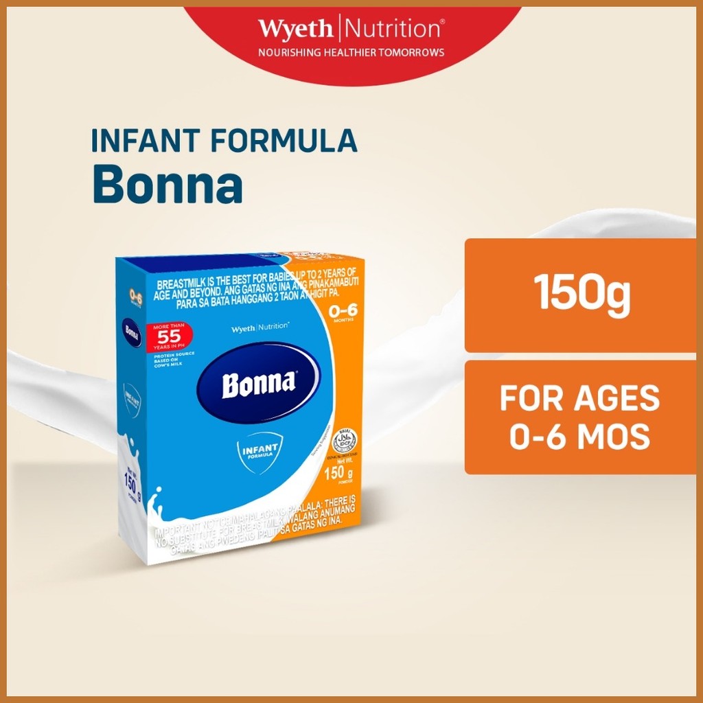 ☎ ☽ BONNA Stage 1 Infant Formula for 0 to 6 months 150g | Shopee ...