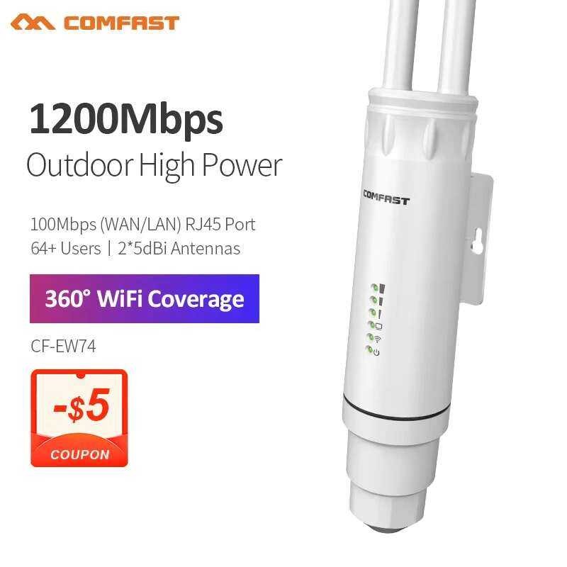 Comfast 300M/1200M Outdoor Access Point Wireless Extender 2.4G/5Ghz ...