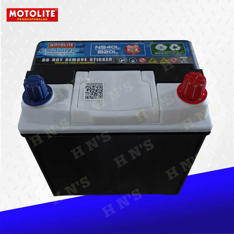 Enduro Motolite NS40 / B20L Maintenance Free Car Battery na may 15 ...