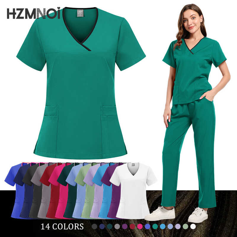 Scrubs Medical Uniforms Woman Beauty Salon Manicurists Working Clothes ...