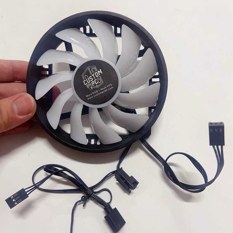 12V Colorful RGB Desktop Computer Case Fan Size See Details Page 3-Wire ...