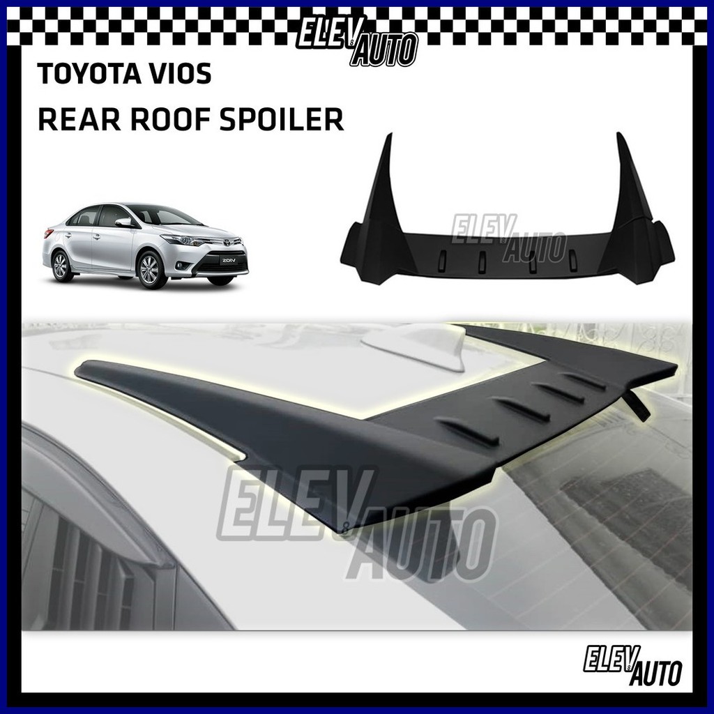 Toyota Vios 2014 - 2018 Matte Black Roof Spoiler Bodykit Body Kit Vios ...