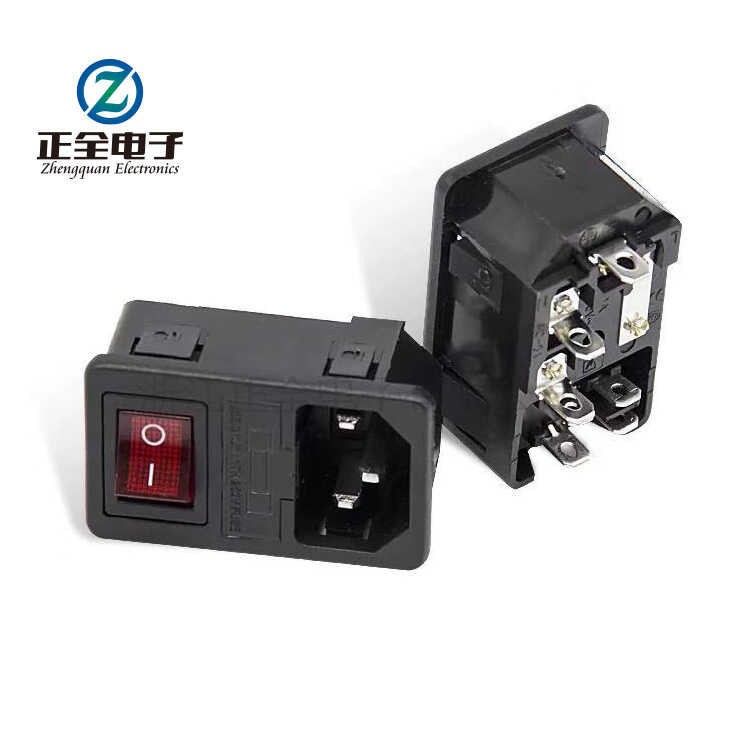 AC socket three in one with boat type switch fuse DB appliance socket ...