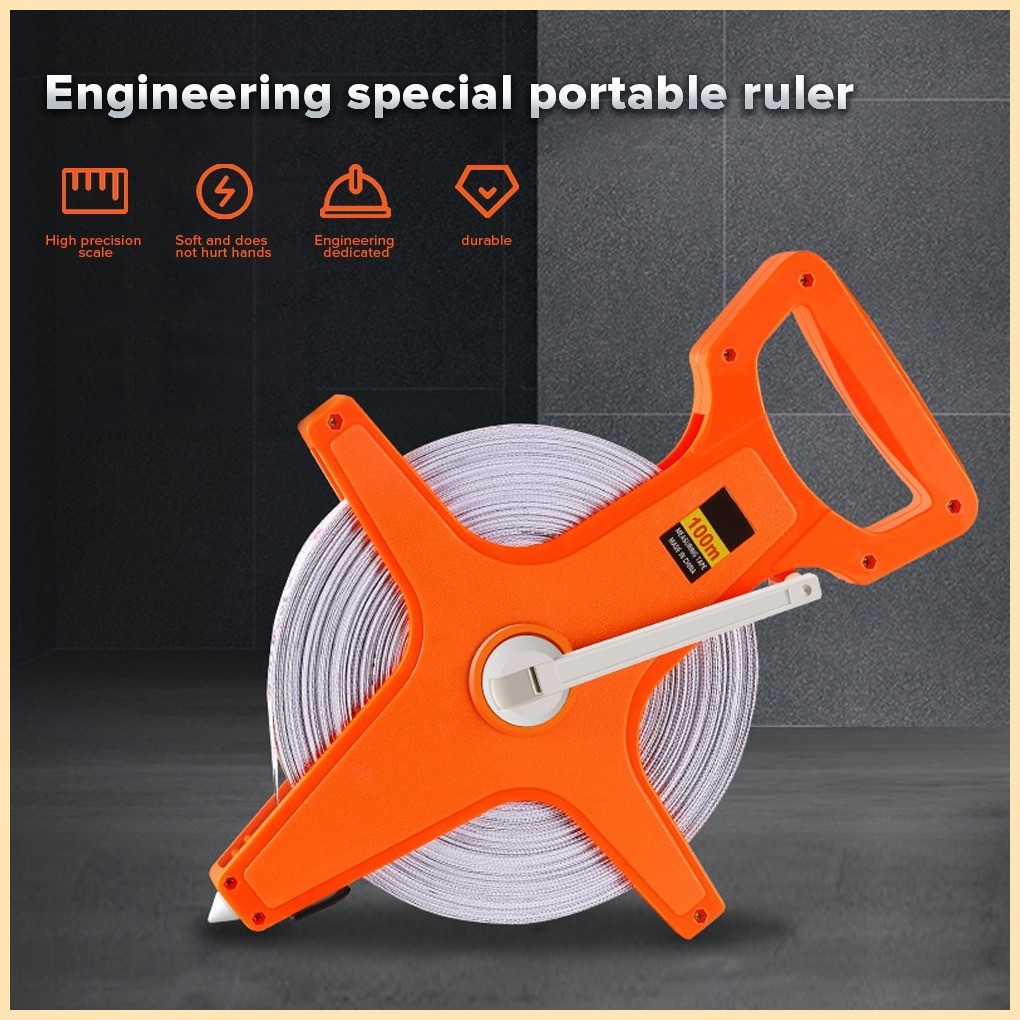 Tape Measure Reel Fiberglass Meter 50m,100m Inch Metric Scale for ...