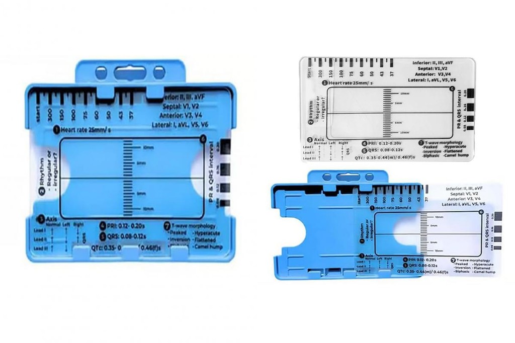 SIM| Ekg 7 Step Ruler Ekg Measuring Tool Transparent Ekg Caliper ...