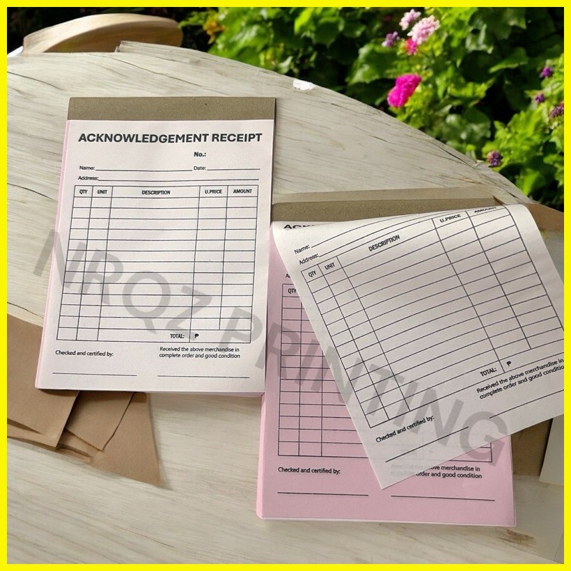 GENERIC SMALL ACKNOWLEDGMENT RECEIPT CARBONIZED (duplicate) | Shopee ...