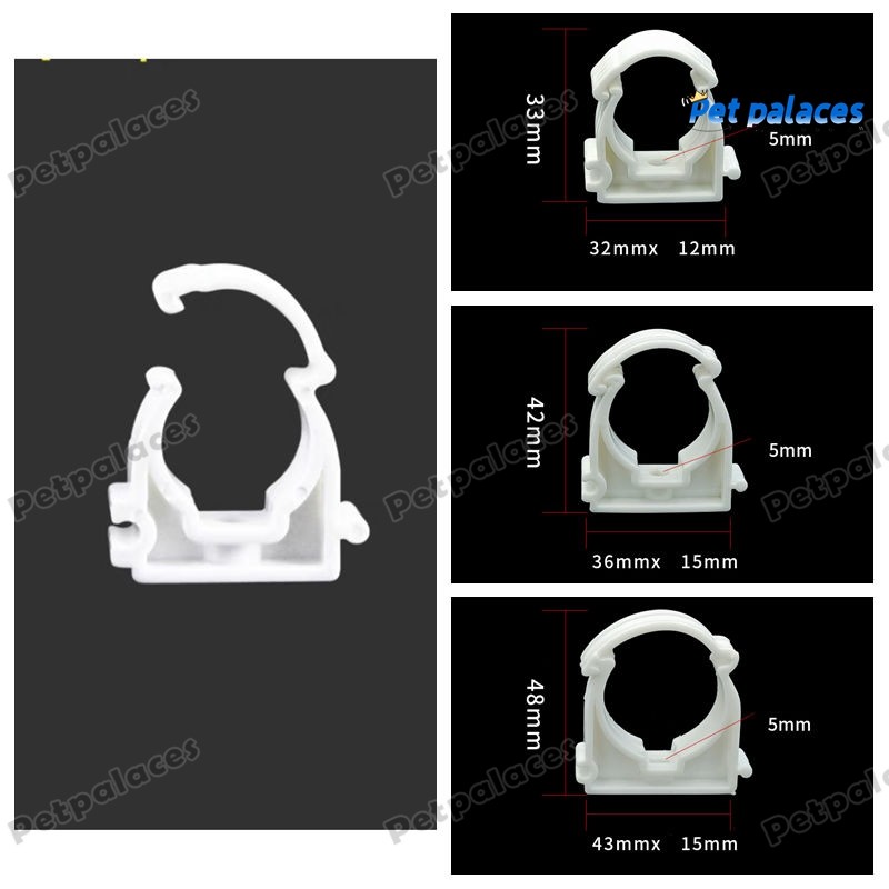 20/25/32mm PVC Pipe Clamp White/Grey PVC U-Type Clamp Home Garden ...