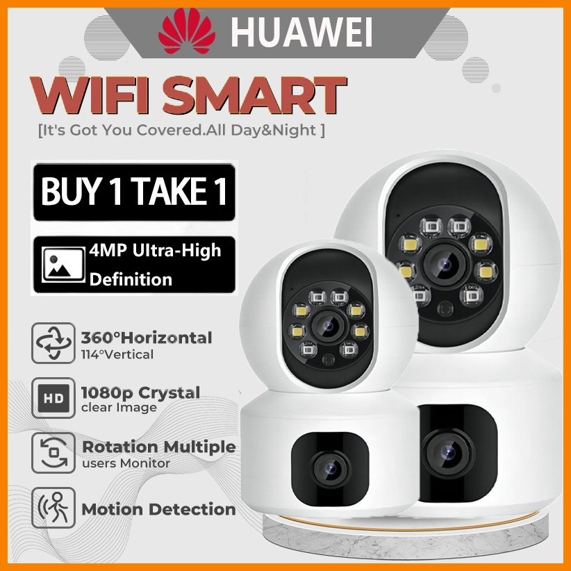 HUAWEI BUY 1 TAKE 1 CCTV Camera Dual Lens No WIFI Needed Speaker Night ...