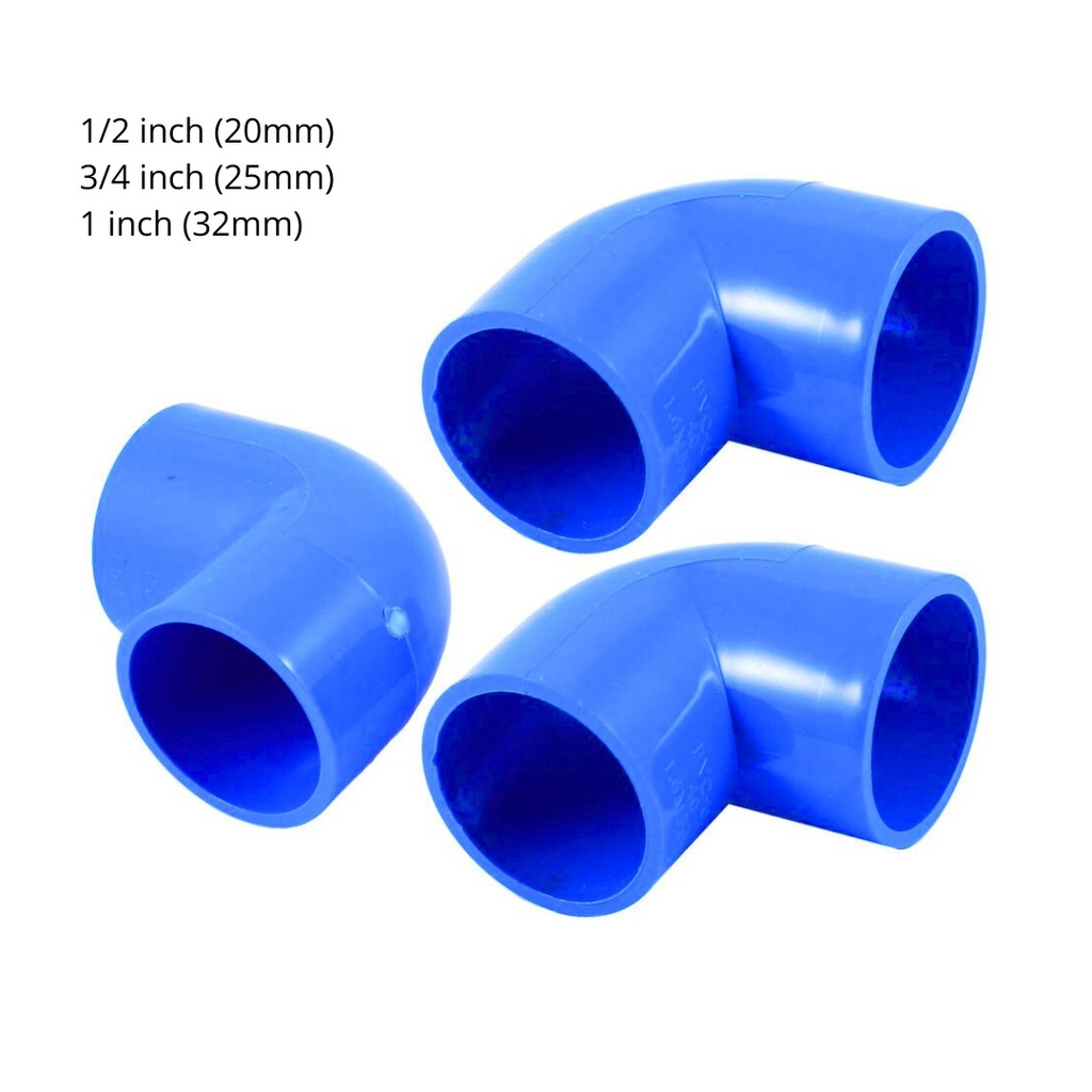 PVC Blue Fittings 1/2, 3/4, and 1 inch Pipe Fitting Polybutylene PVC ...