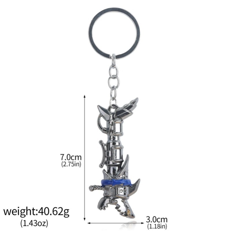 Anime Jinx Cannon Keychain Game Lol Runaway Loli Metal Key Chain for ...