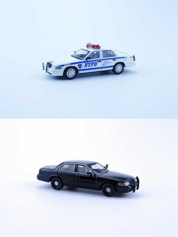 596 1/64 NYPD Victoria Crown CV American Muscle Police Vintage Car ...