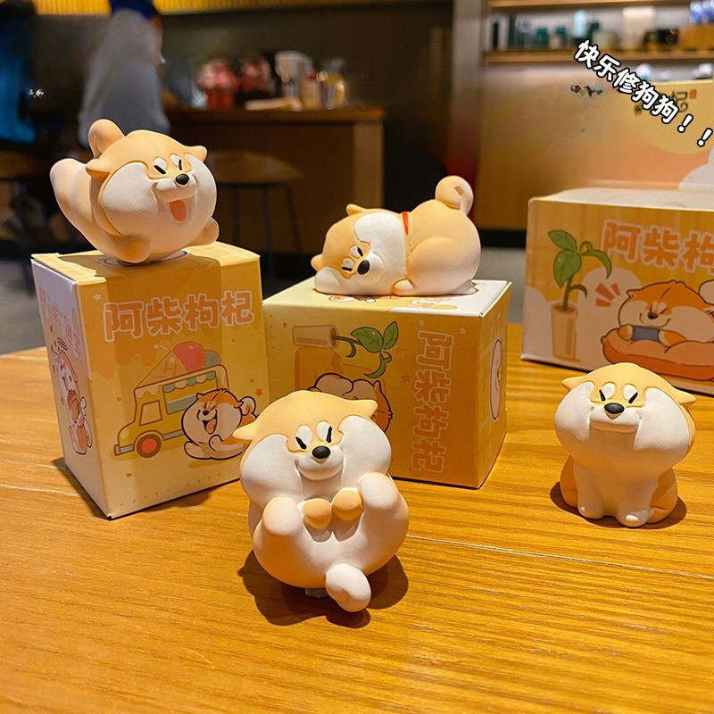 Shiba Inu Resin Action Figurines Car Tabletop Crafts Decoration Toy ...