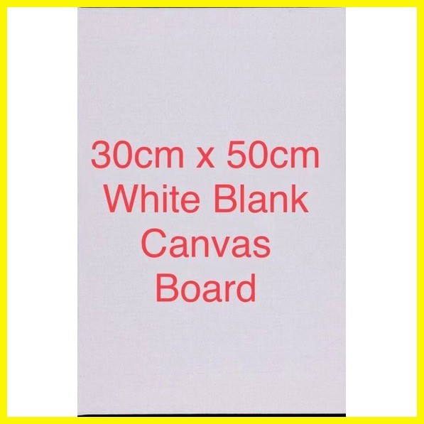 30cm x 50cm White Blank Canvas Board Art Board Wooden Frame | Shopee ...