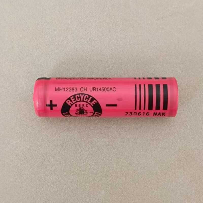 Ur14500ac Sanyo 3.7V 740Mah Flat Head Lithium Battery With Weldable ...