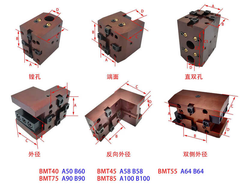 BMT Fixed Tool Holder Power Turret Tool Holder Boring Face External ...