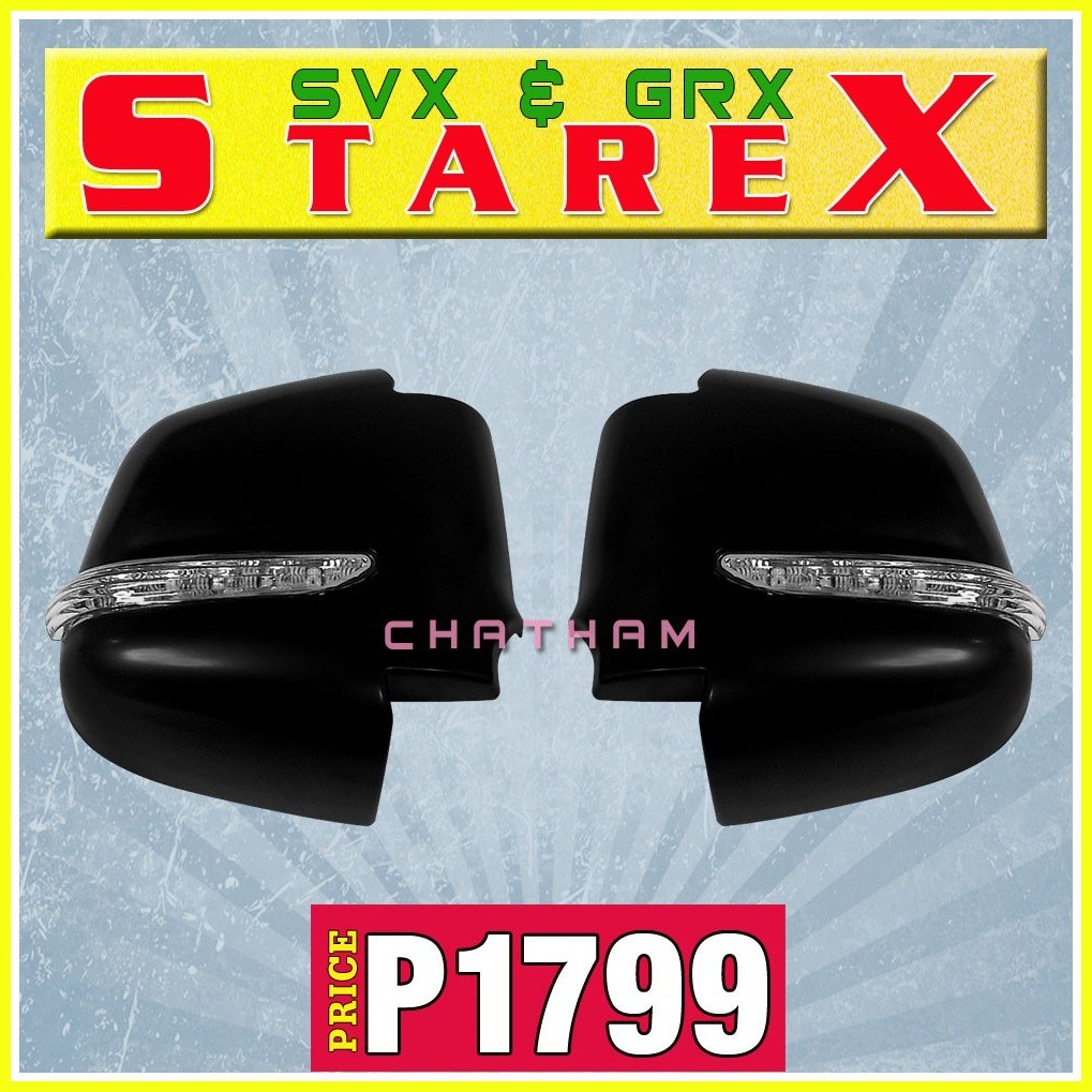 Side Mirror Cover with Signal for Hyundai Starex 1997 to 2007 Black ...