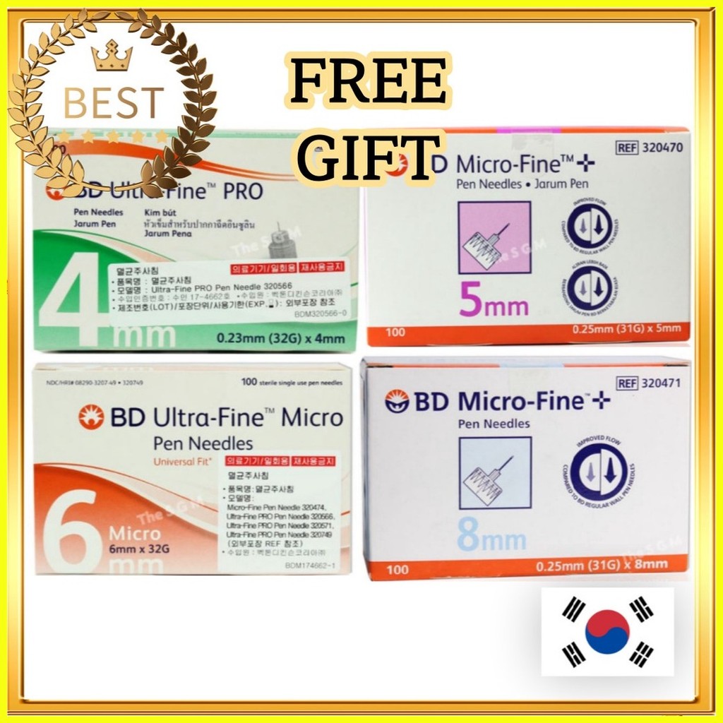۞ [BD] Ultrafine Pen Needle Ultra Fine Pro 32G X 4mm / Micro Fine ...