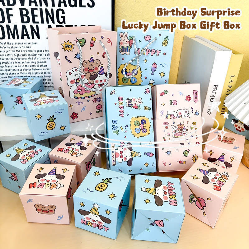 Birthday Surprise Lucky Pop Up Gift Box - Cartoon Bounce Box Toy Gift ...