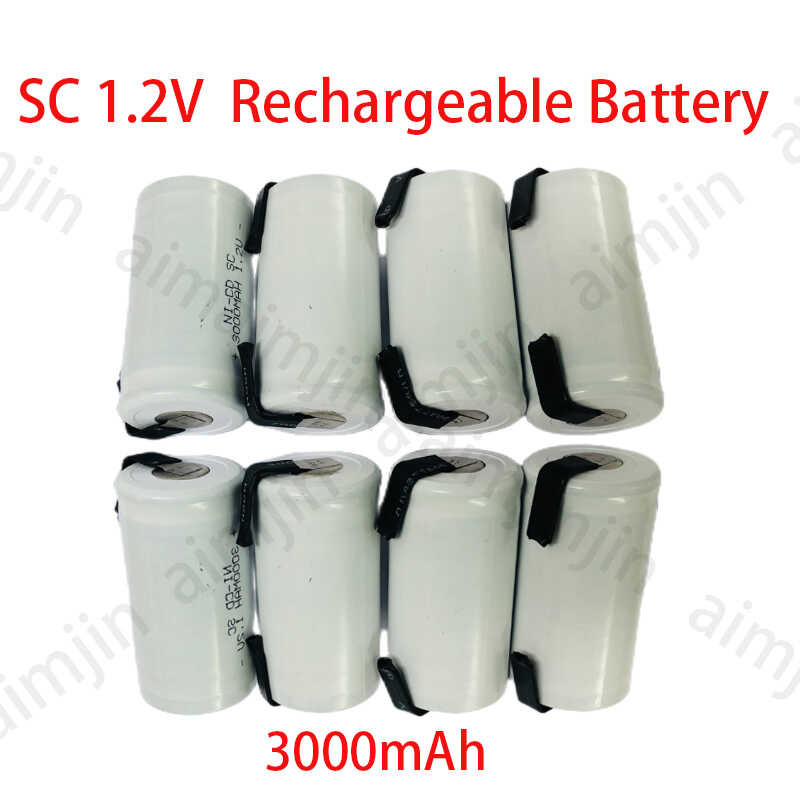 4-16Pcs 2 3 SC 3000Mah 1.2V Rechargeable Battery Sub C Ni-Cd With ...