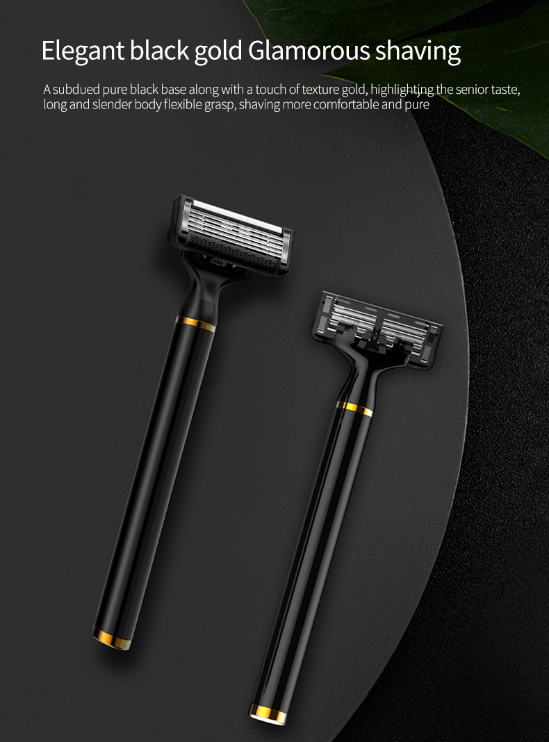 Black Luxurious Safety Razor Magnetic 5 Layers Double Edge Classic ...