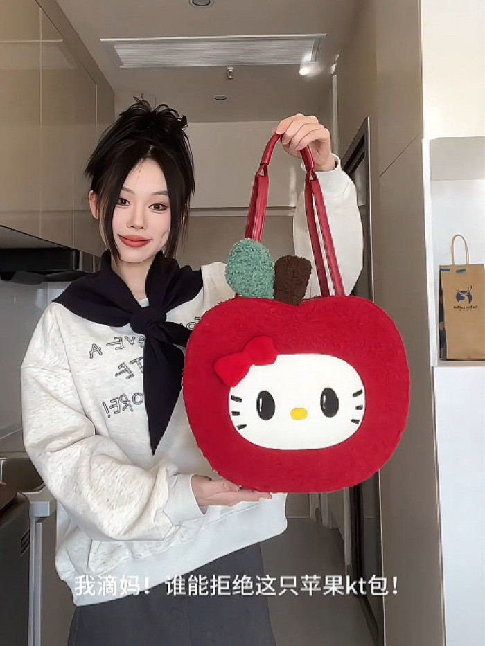 Xiaohongshu same style Red Apple Hello Kitty Bag All-Matching Girls ...