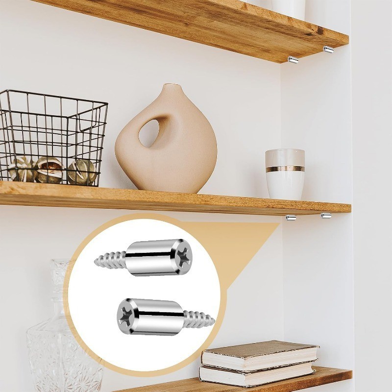 20/50/100Sets Self-tapping Screws Cabinet Laminate Supports/Shelf Fixed ...