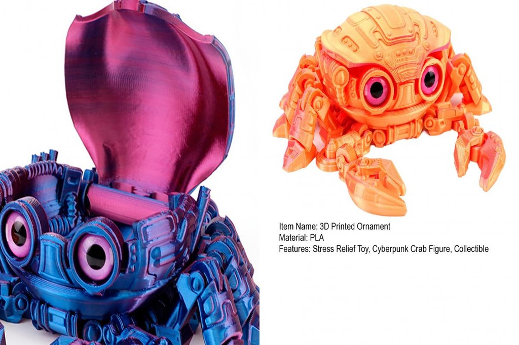 RC~ Safe and Fun 3d Printed Collectible Cyber crab Collectible ...