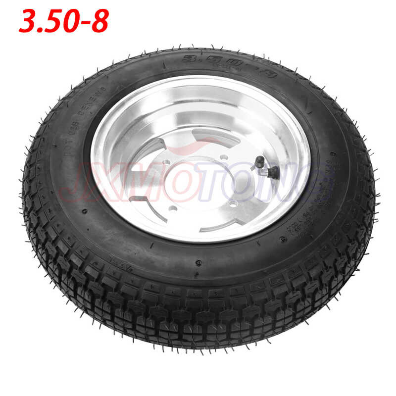 New Motorcycle Tir 3.50-8 3.50X8 Tyr And Inner Tub 8 Inch Rims For ...