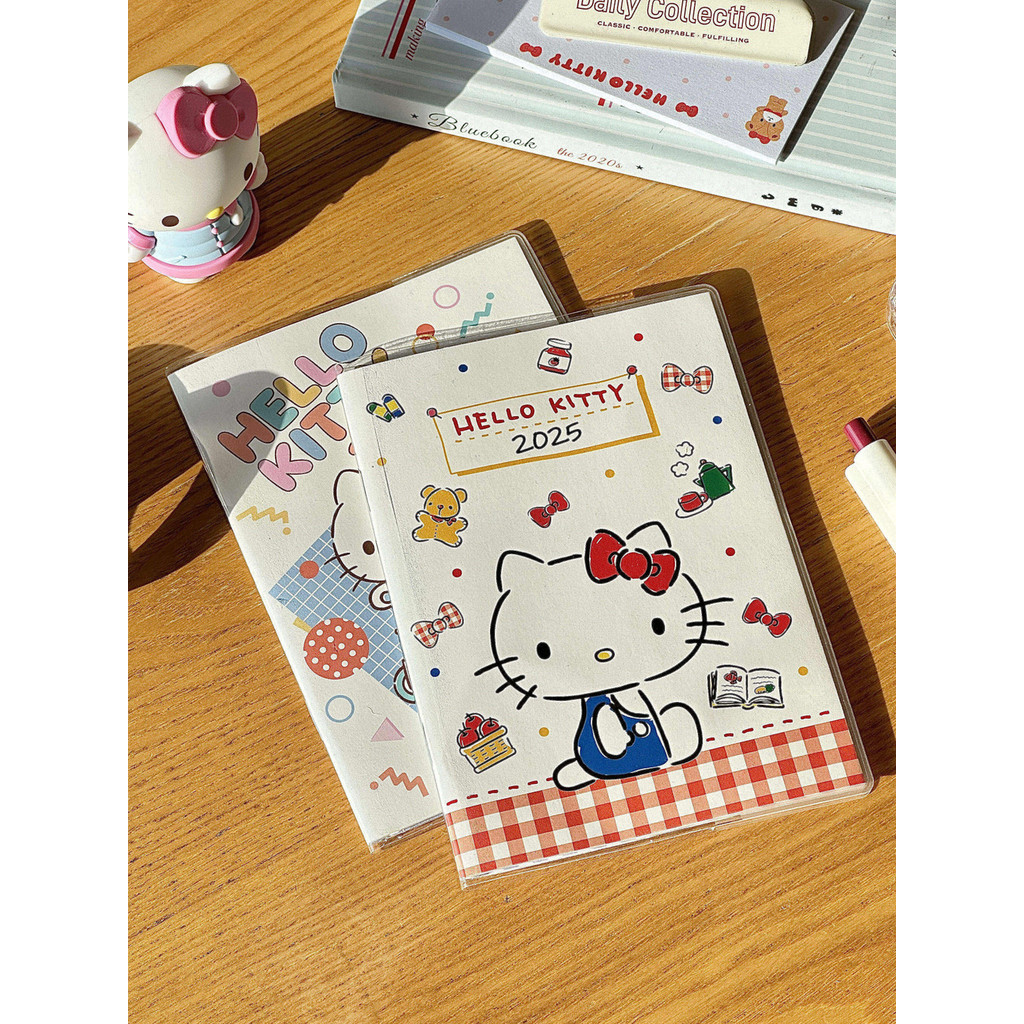 New 2025HelloKitty Schedule Cute Illustration A6 Weekly Planner Student ...