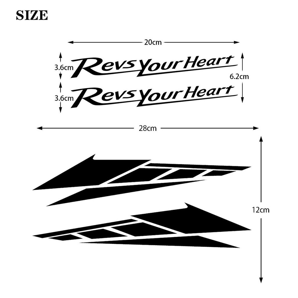 Revs Your Heart English Stickers for Yamaha Y15 Y15zr Lc135 N/Xmax ...