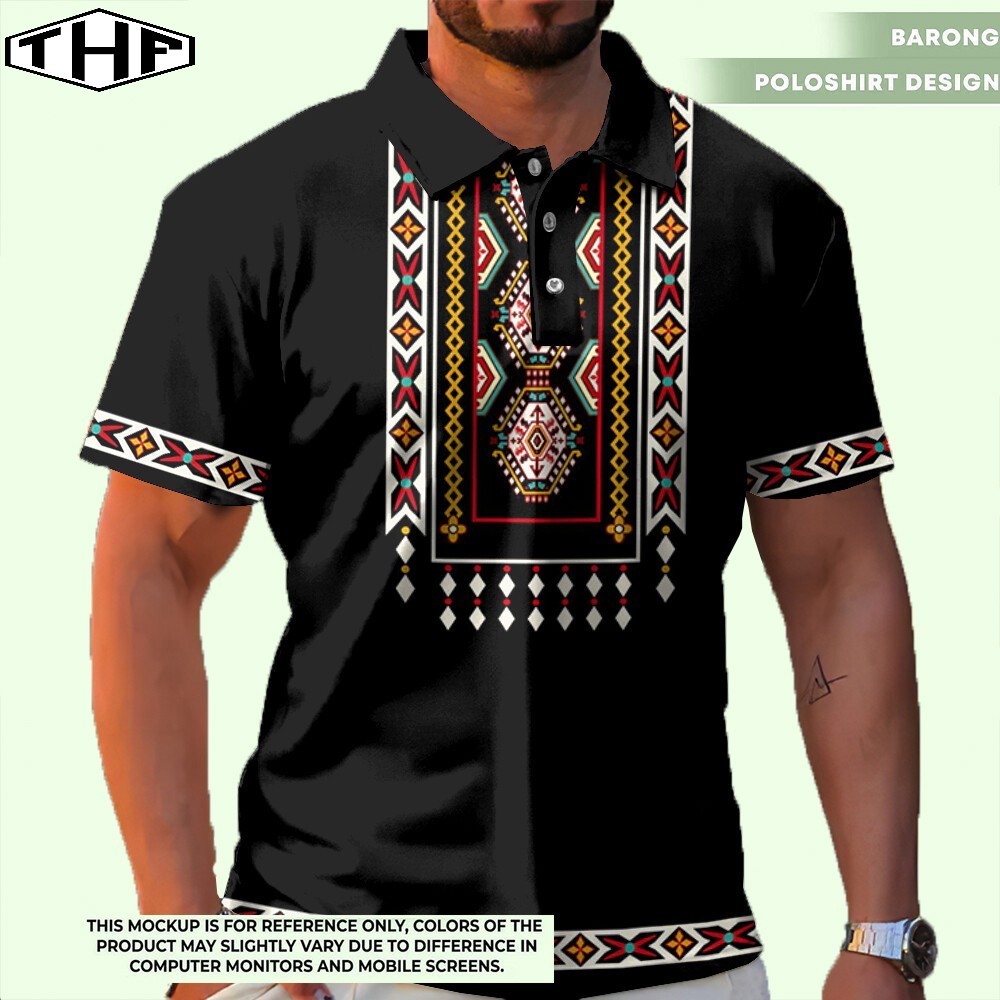 2025 NEW DESIGN Tribal Style BARONG DESIGN POLO SHIRT Full sublimation ...