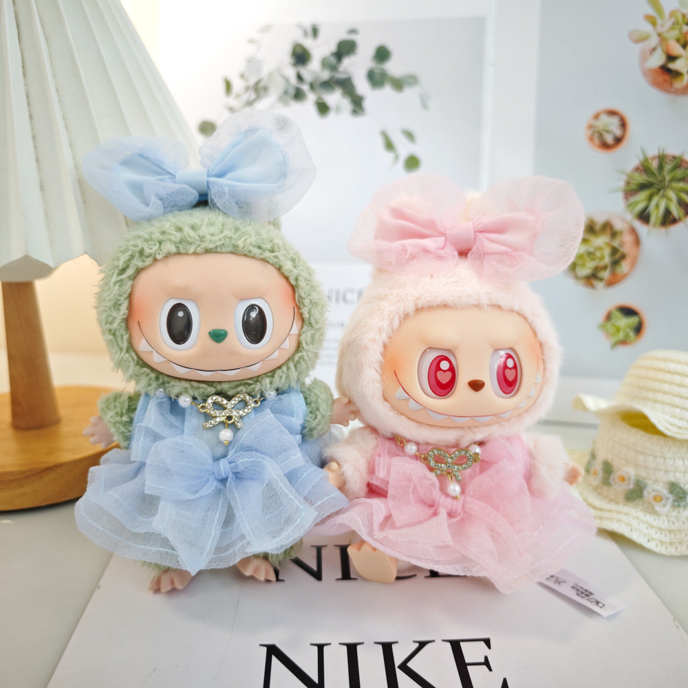 Labubu 15~17cm Dress, Pink Wedding Dress for LABU V1/V2, Cute Dress Up ...