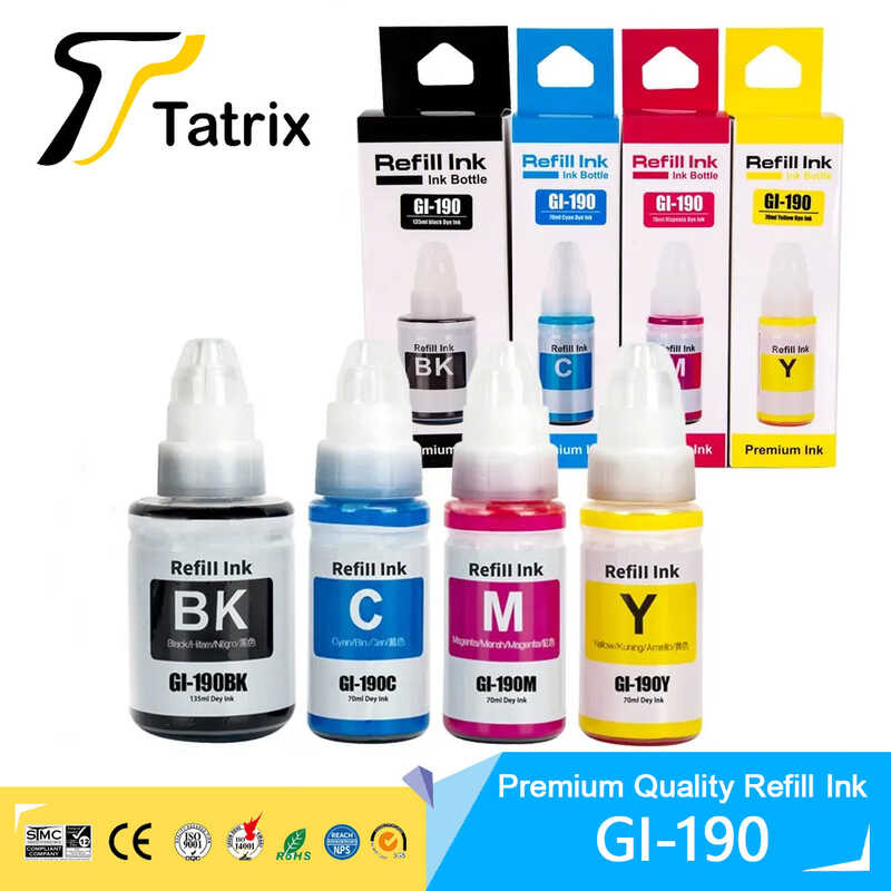 Tatrix Gi190 Gi-190 GI 190 Premium Compatible Color Water Based Bottle ...