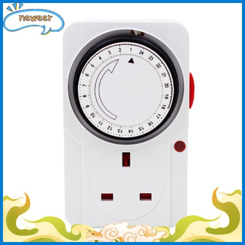 ,,24-Hour Segmented Timer Switch-Energy-Saving Plug Timer Socket Kit-with Programmable Time Cont ...