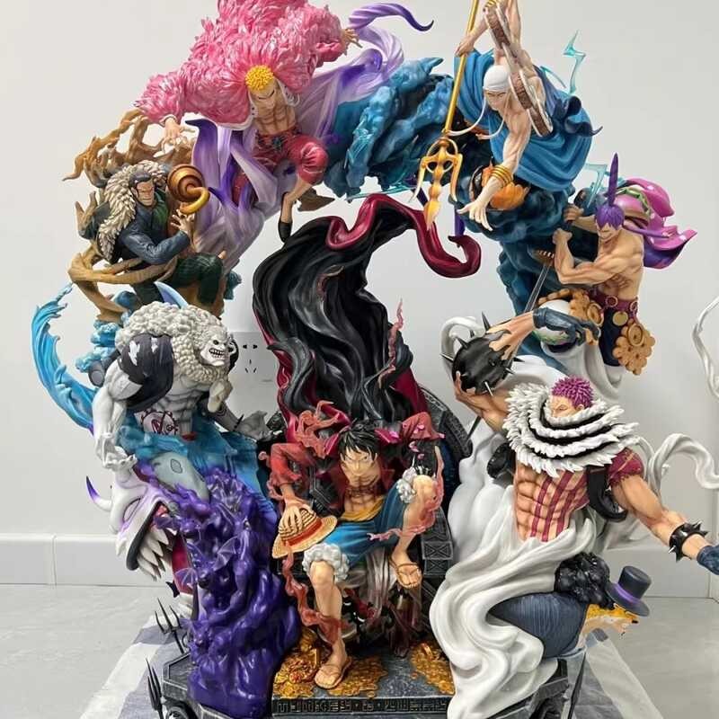 W One Piece Blind Box Large Figure Anime GK Model Gift Tengyu Sabo Wano ...