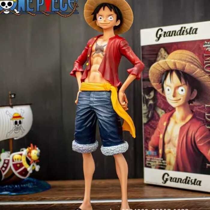 One Piece Zorro Figure Set Confidence Smile Big Chicken Leg Luffy Model ...