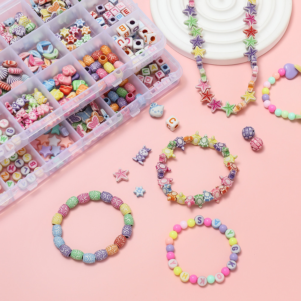 St. kunkka 2700Pcs Acrylic Handmade Beading Set Mixed Style Butterfly ...