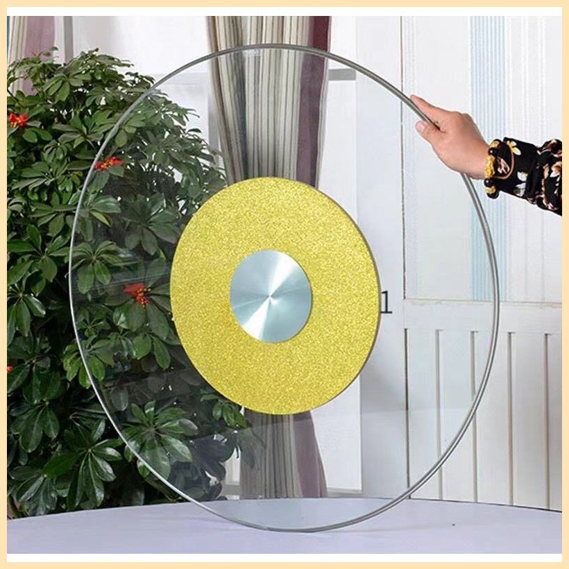 Tempered rotating glass table top with base dining table glass ...