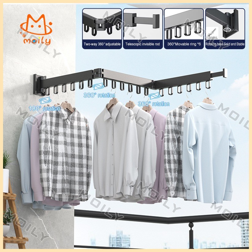 Retractable Sampayan Clothes Towel Drying Rack Balcony Indoor Folding ...