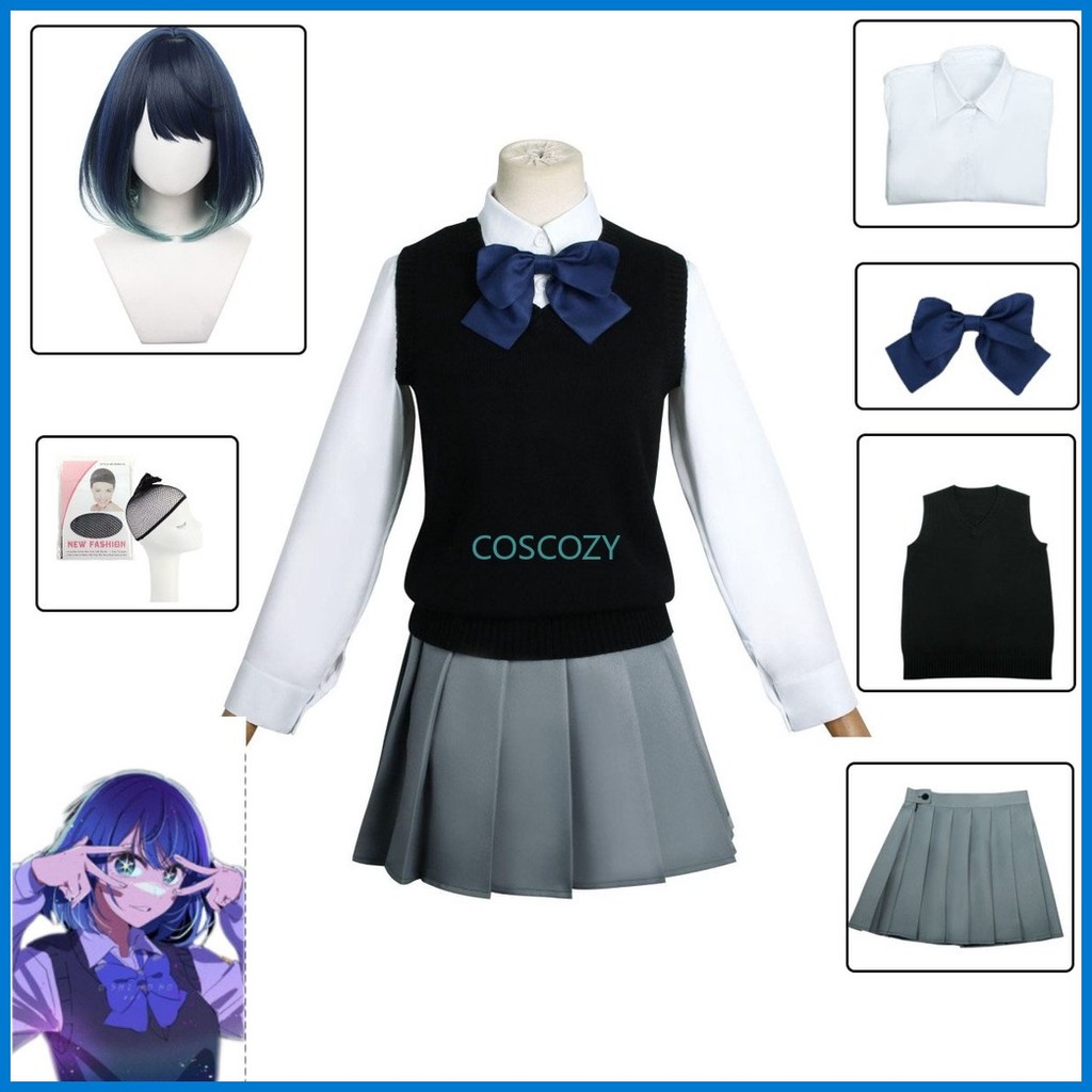 Cosplay Oshi No Ko Kurokawa Akane Cosplay Costume School Girl Uniform ...