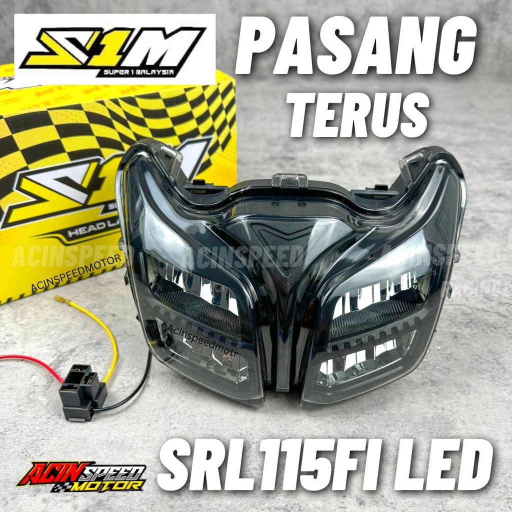 S1M LAGENDA SRL115FI LAMPU DAPAN HEADLIGHT HEAD LAMP LED 115FI PNP NEW YAMAHA HEADLAMP FREE H4 ...
