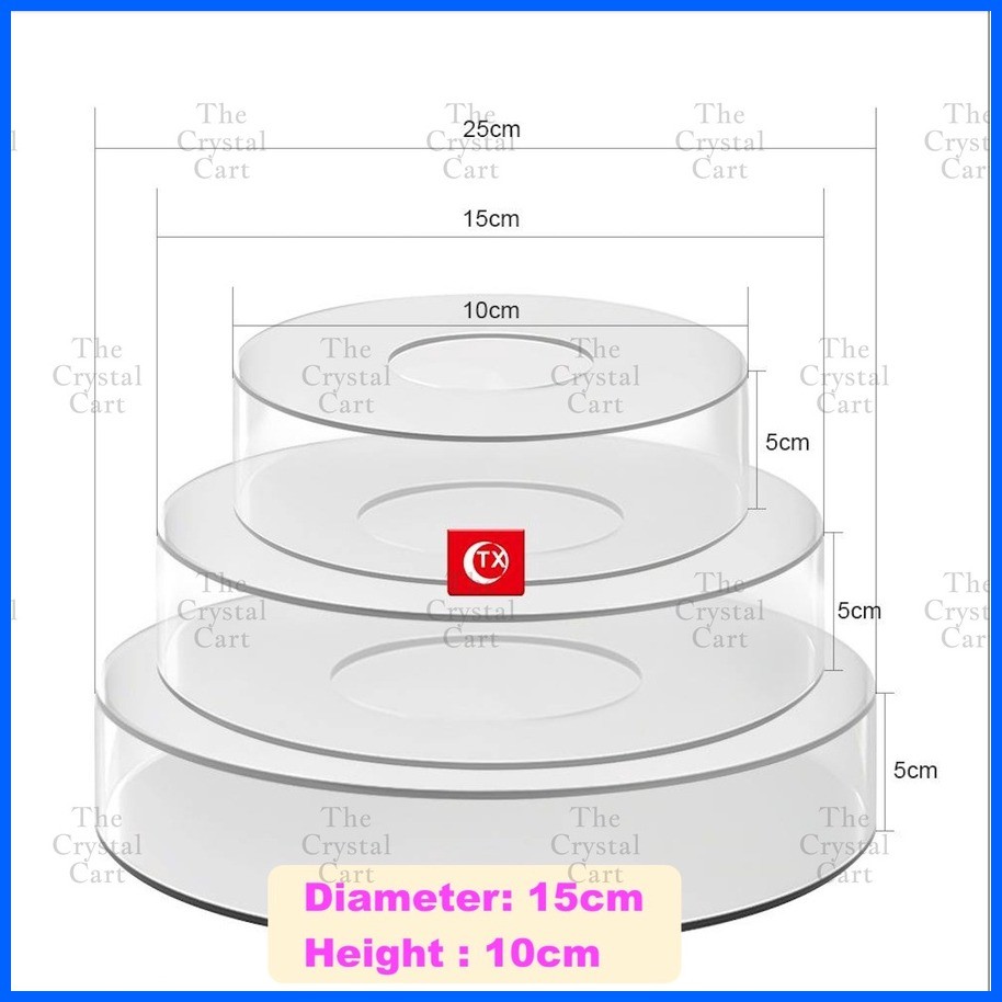 ♣ ∈ Transparent Acrylic Cake Separator Fillable Cake Spacer Decoration ...